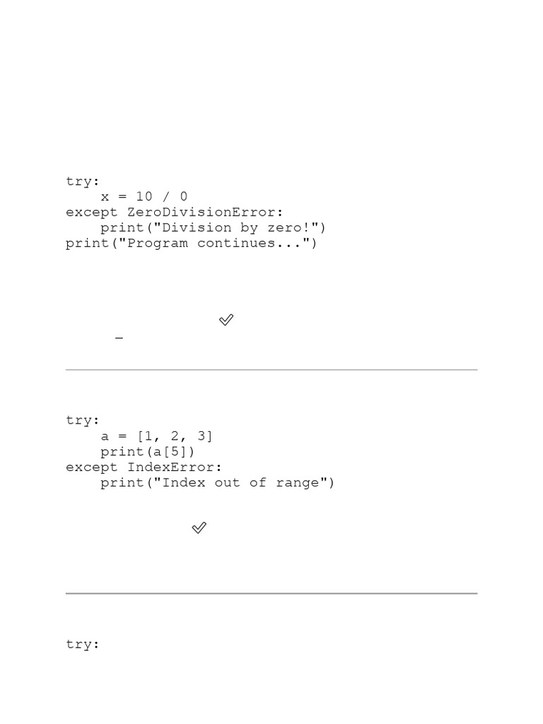 MCQs on Exception Handling in Python | PDF | Chess | Chess Theory