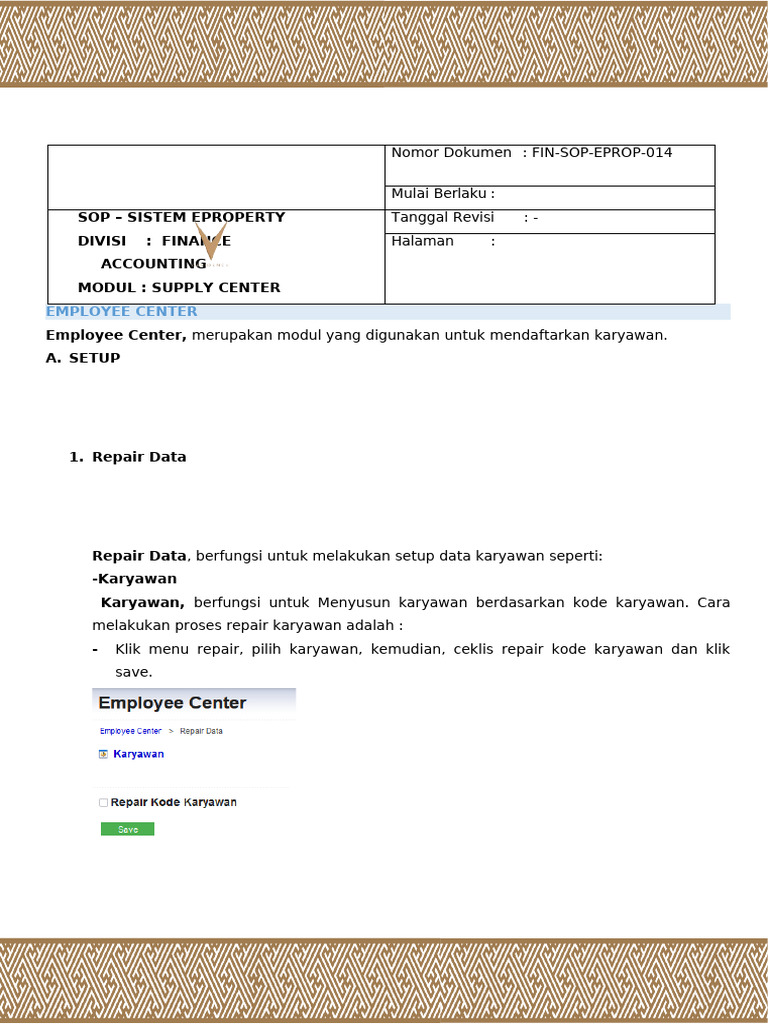 Sop - Supply Center | PDF
