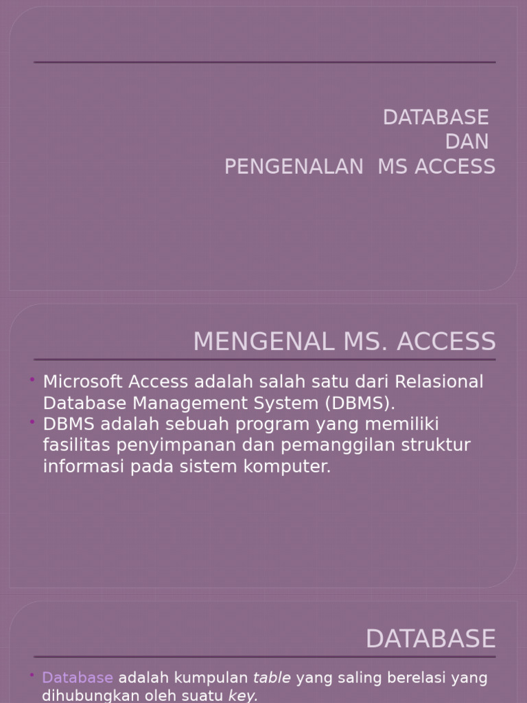 MS Access | PDF