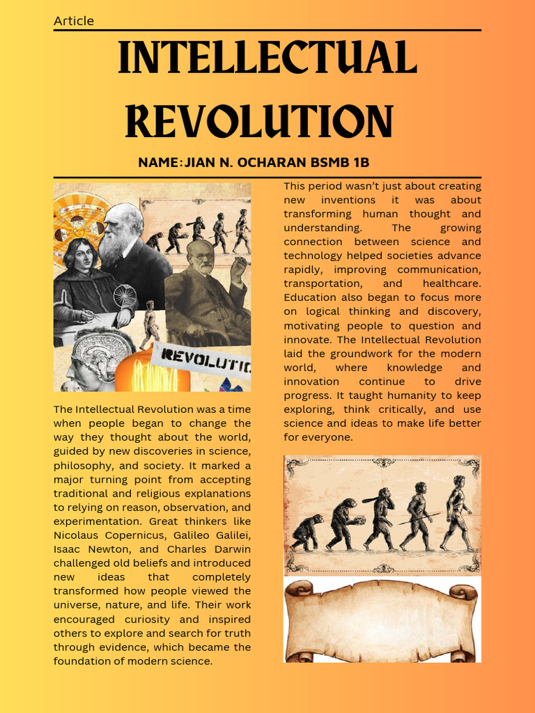 Intellectual Revolution Article | PDF | Science | Mind