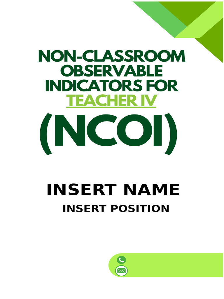 Ncoi Reclass Template A For Teacher 4 | PDF