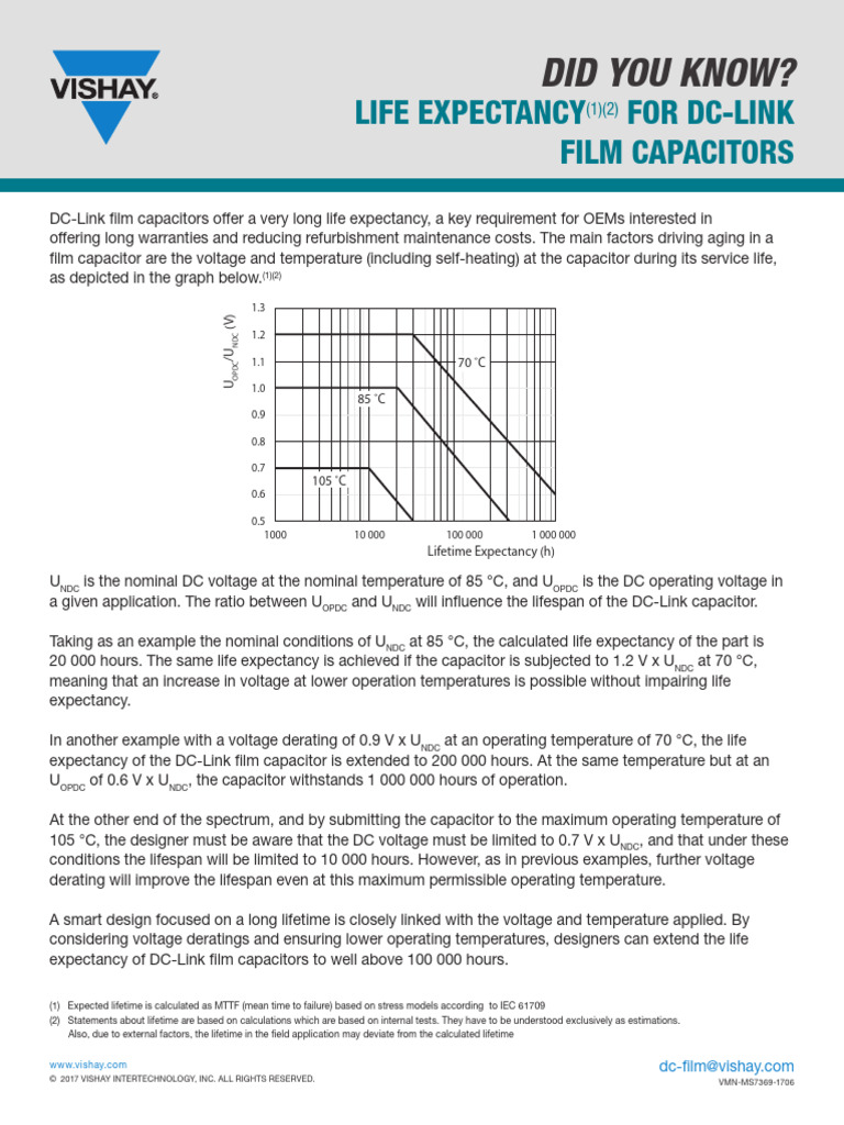 DC-Link Film Capacitor Lifespan Insights | PDF | Capacitor | Life ...