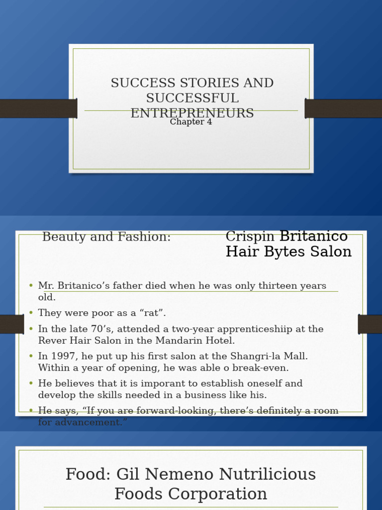 Lesson 4 Entrepreneur, Successful-Entrepreneurs | PDF