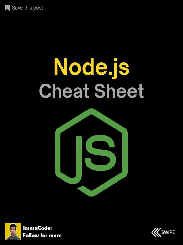 Node - Js Cheat Sheet YOU NEED!? | PDF