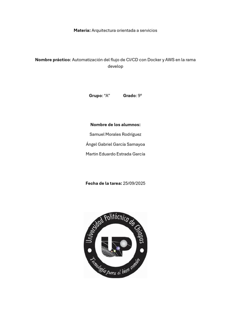 CD Con Docker y AWS en La Rama Develop | PDF | Servicios web de Amazon ...