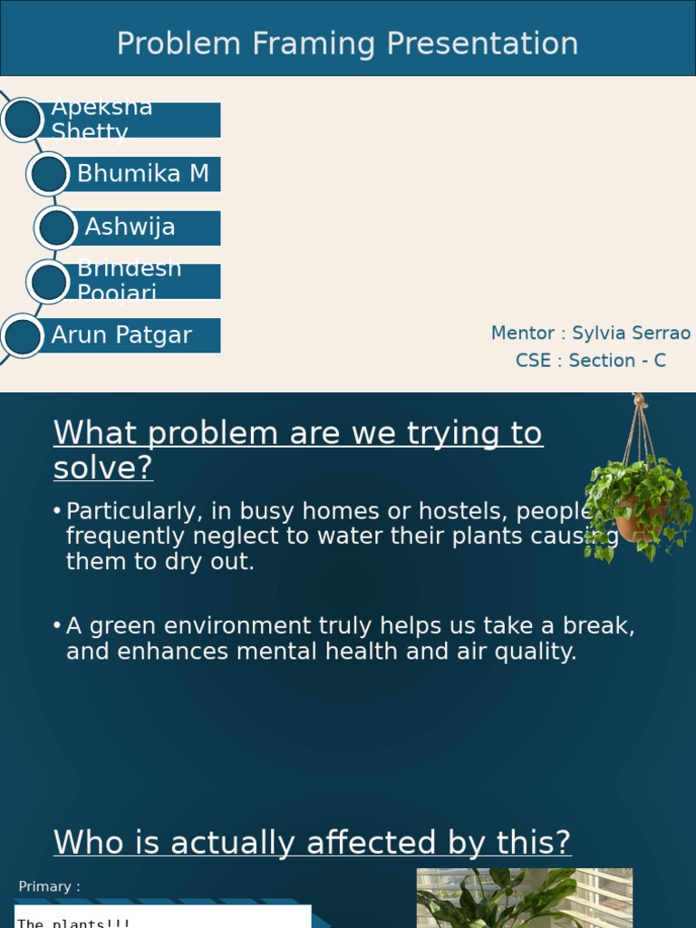 Problem Framing Presentation | PDF