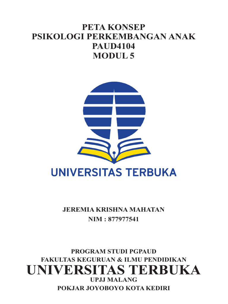 Peta Konsep BMP Paud4104 Modul 5 Jeremia Krishna Mahatan (877977541) | PDF