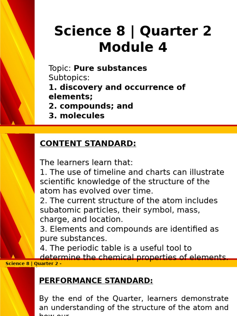 Lesson 4 Science 8 Q2 | PDF | Chemical Compounds | Chemical Bond