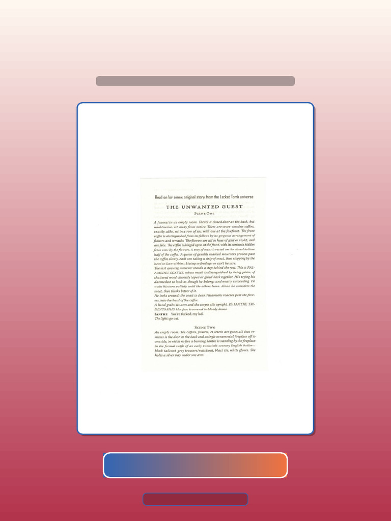 Complete the Unwanted Guest Tamsyn Muir HQ File Verified | PDF | Science