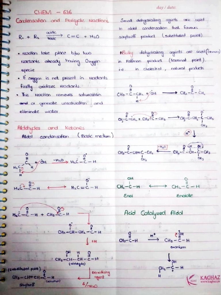 Condensation and Pericyclic Reactions | PDF | Chemistry | Organic Reactions