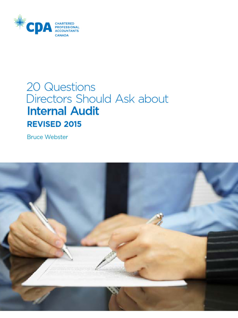 20 Questions Directors Should Ask About: Internal Audit | PDF ...