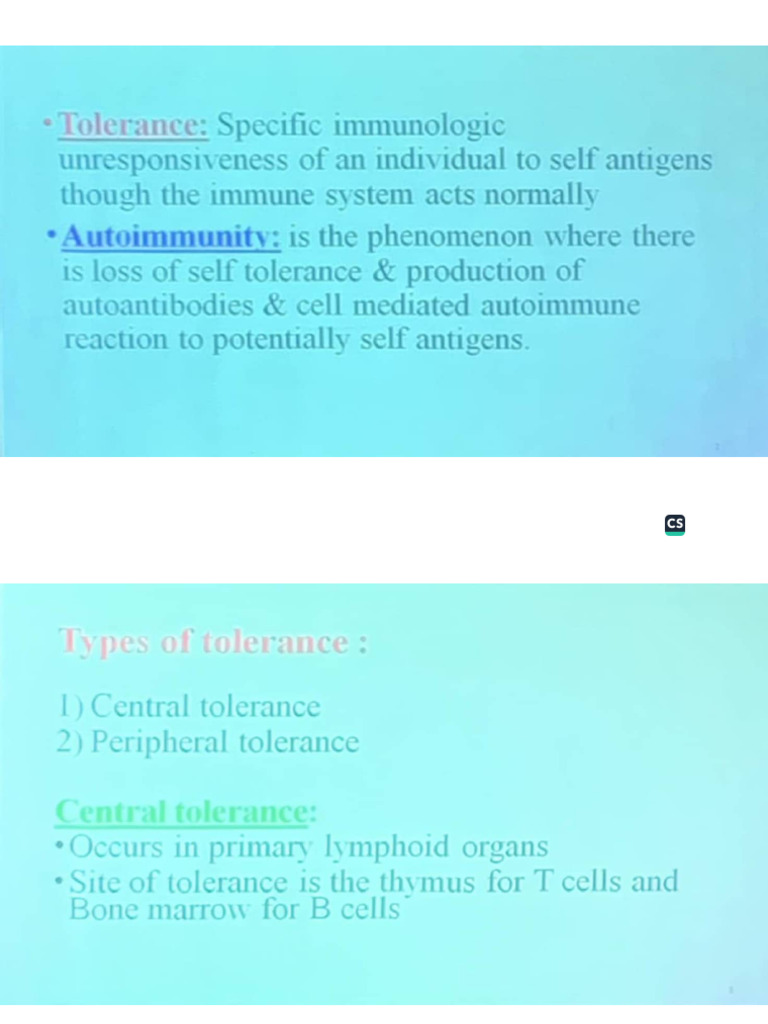 Autoimmune and Tolerance | PDF