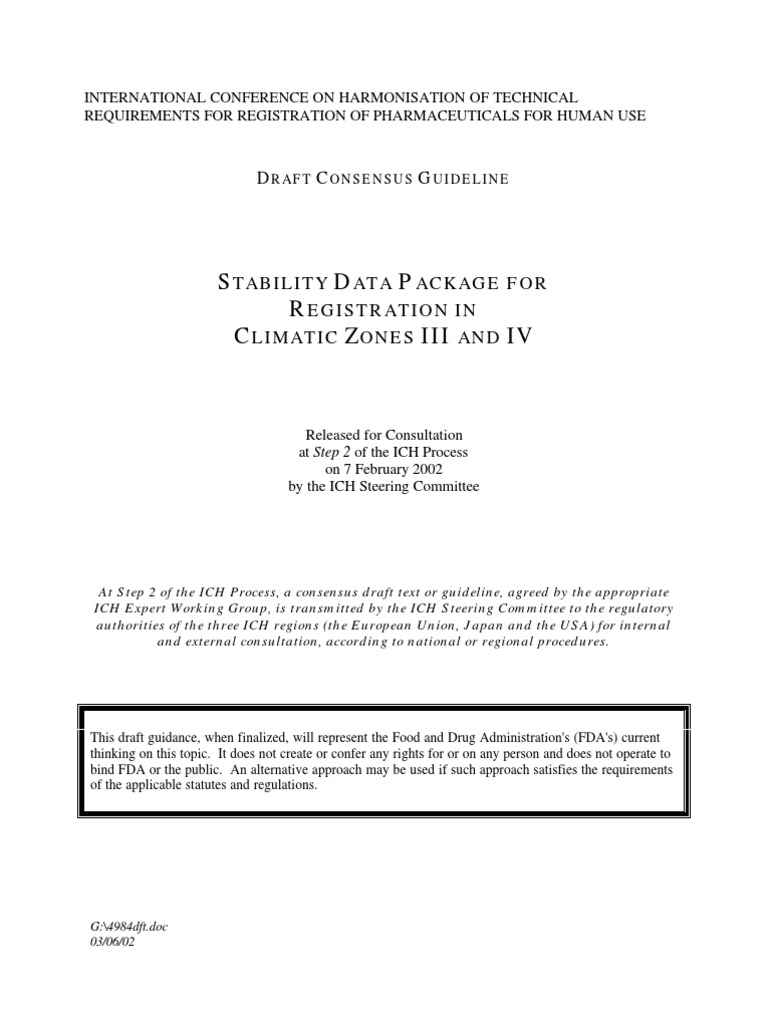 Stability Data Package Recommendations for Drug Substances and Products ...
