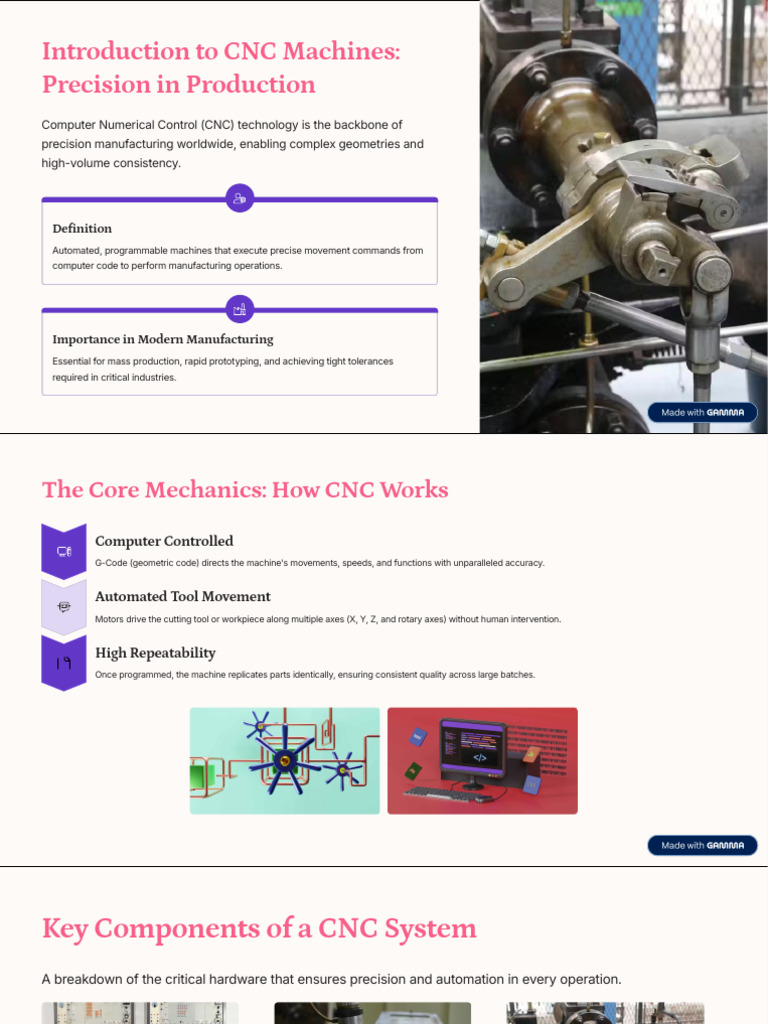 CNC Machines: Precision Manufacturing Guide | PDF | Machines | Tools