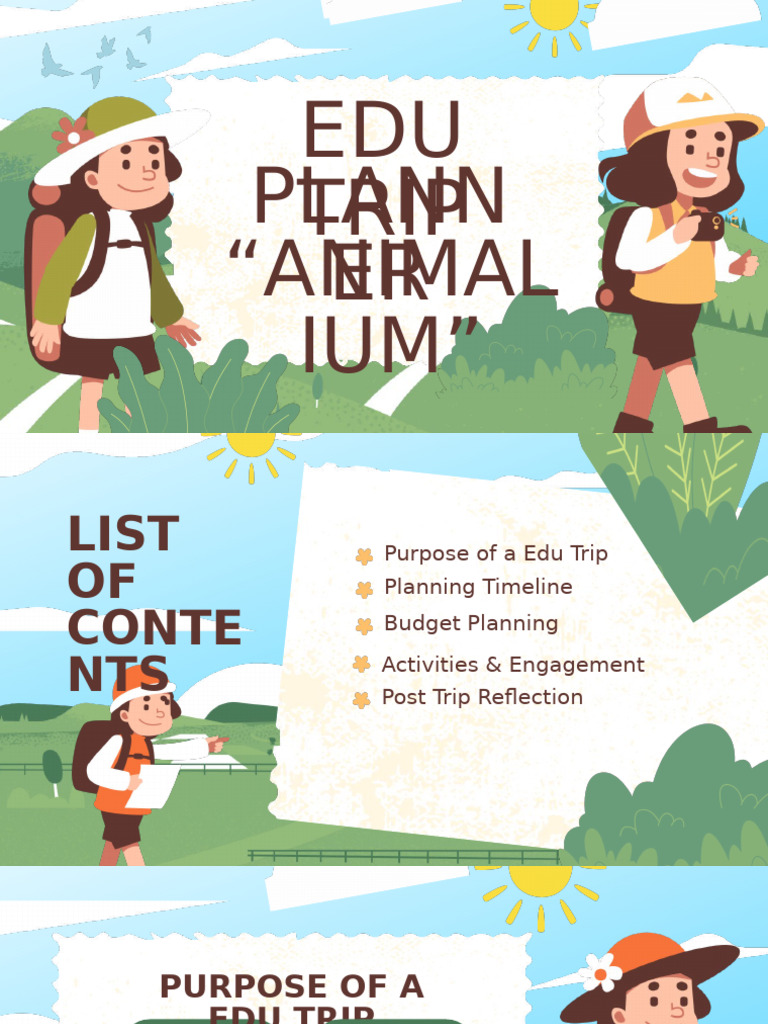 Green Illustrated Field Trip Planner Presentation | PDF