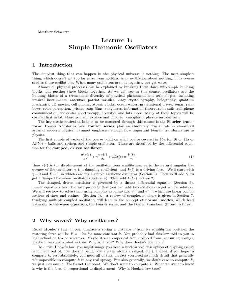 Waves Schwartz | PDF | Oscillation | Damping