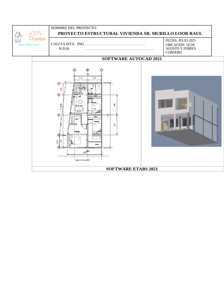 Memoria Tecnica Vivienda Sr. Raul Murillo | PDF | Hormigón | Temblores