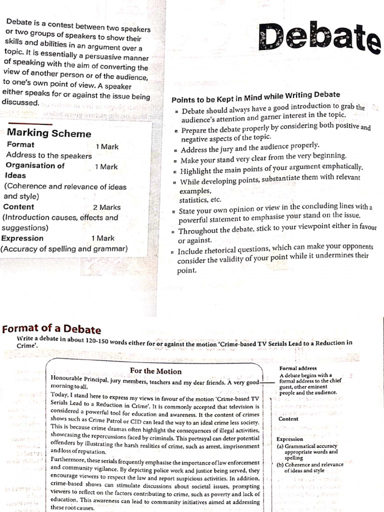 Debate Writing 11th | PDF