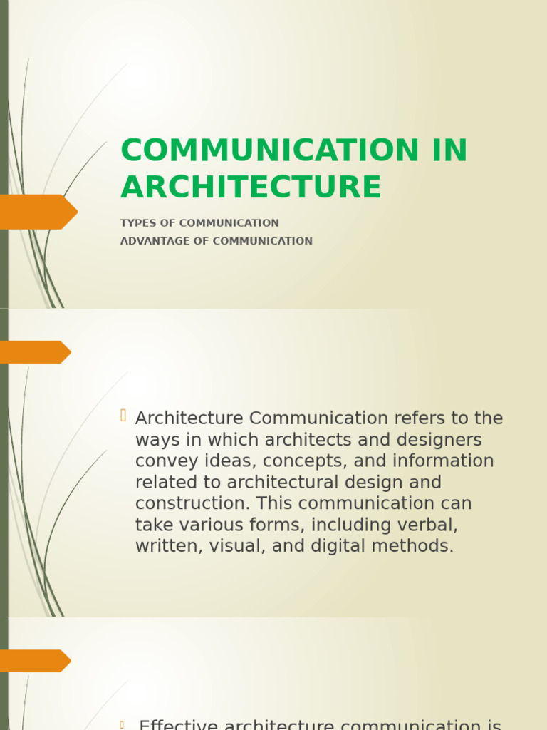 Architecture Communication | PDF | Communication | Augmented Reality