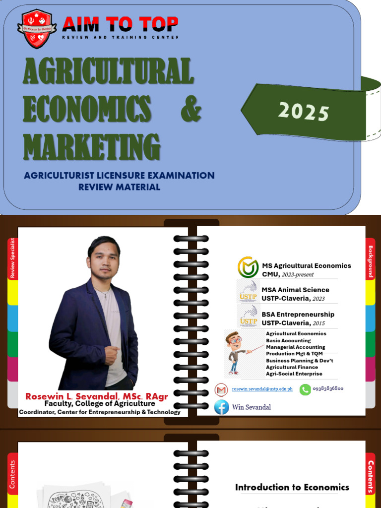 Agri Econ Review Materials 2025 | PDF | Economics | Production Function