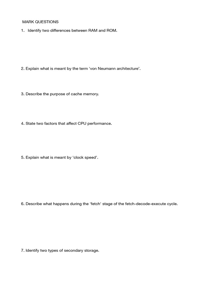 Von Neuman Practice Ques | PDF