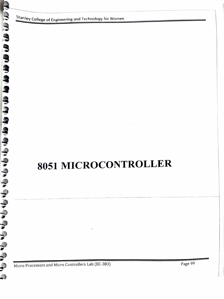 Microcontroller 8051 Lab Manual | PDF