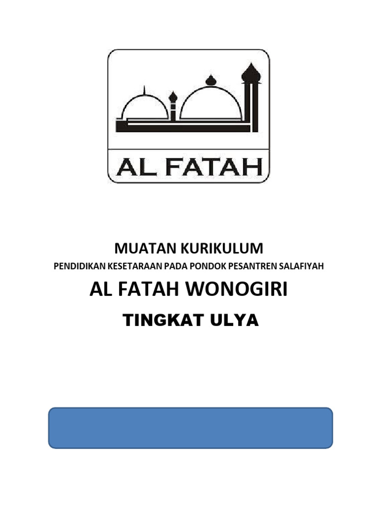 Kurikulum PKPPS Al Fatah Ulya | PDF