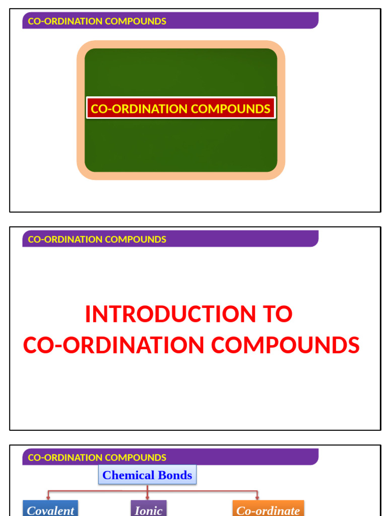 Understanding Coordination Compounds | PDF | Chemical Compounds ...