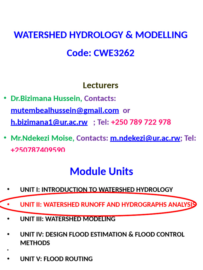 Watershed Hydrology and Runoff Analysis | PDF | Surface Runoff ...