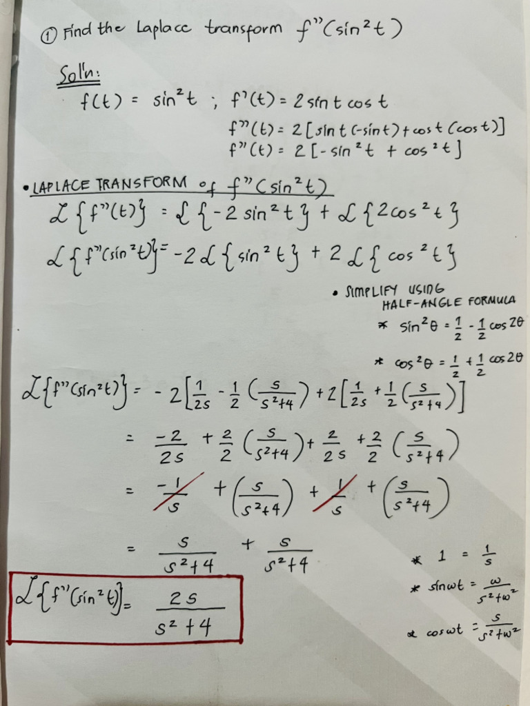 MO - PS 1-1 Basic Laplace Transform | PDF