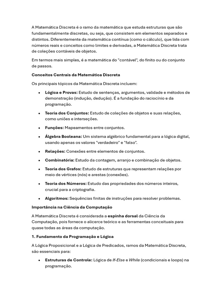 Fundamentos da Matemática Discreta na Computação | PDF | Matemática ...