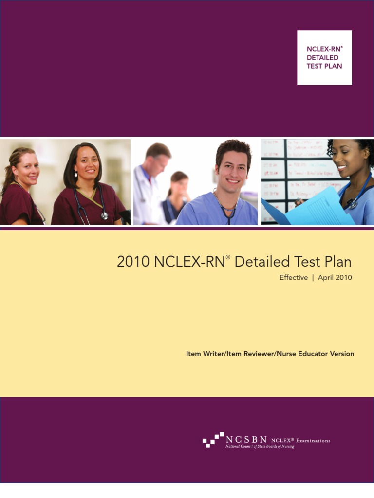 2010 NCLEX RN Detailed Test Plan Educator | PDF | National Council ...