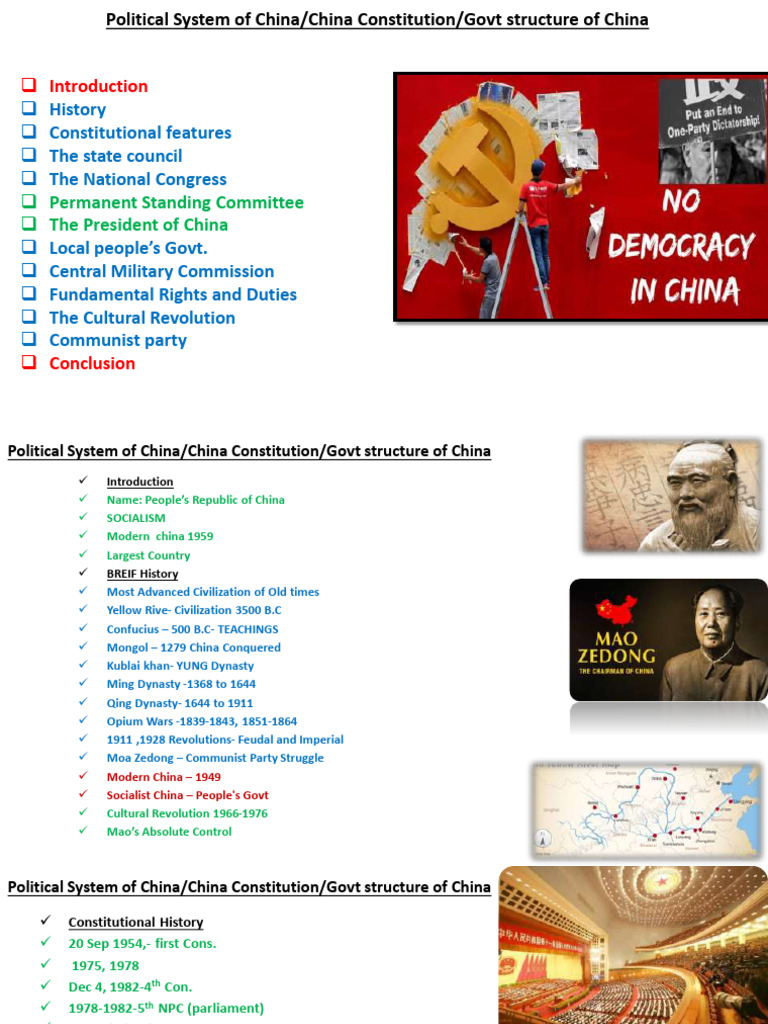 Political System of China | PDF | China | World Politics