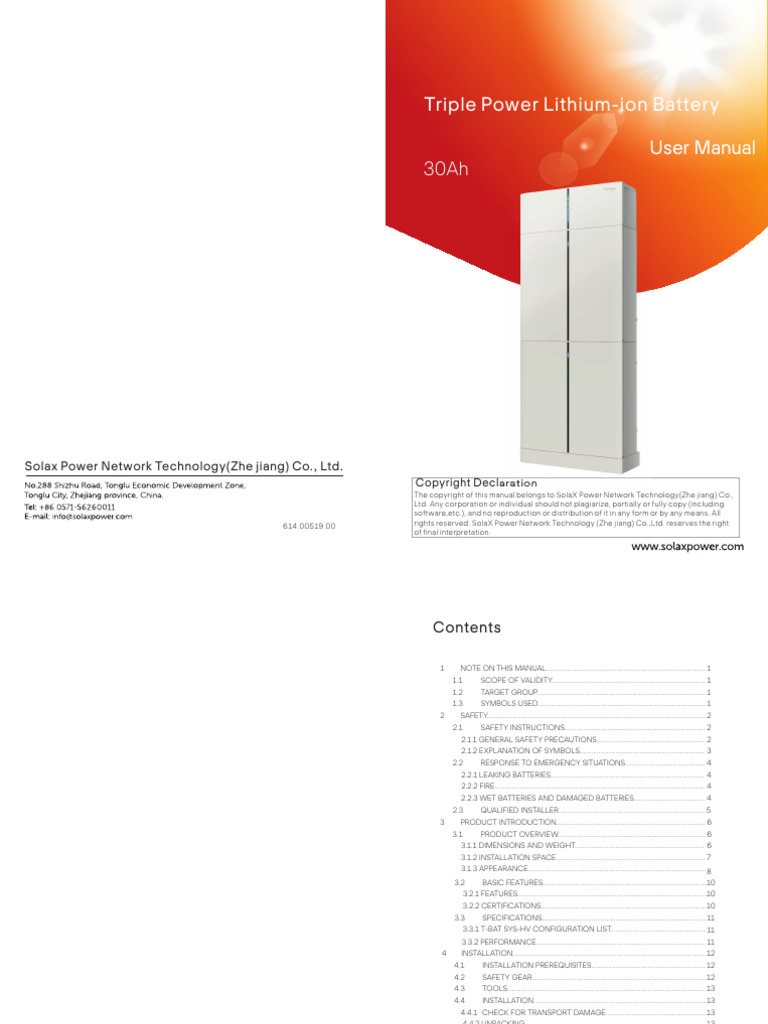 Triple Power Lithium-ion Battery Manual | PDF | Electricity