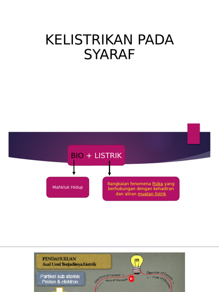 Ppt2 Kelistrikan Pada Syaraf | PDF