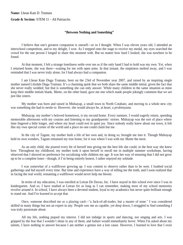 Between Nothing and Something | PDF