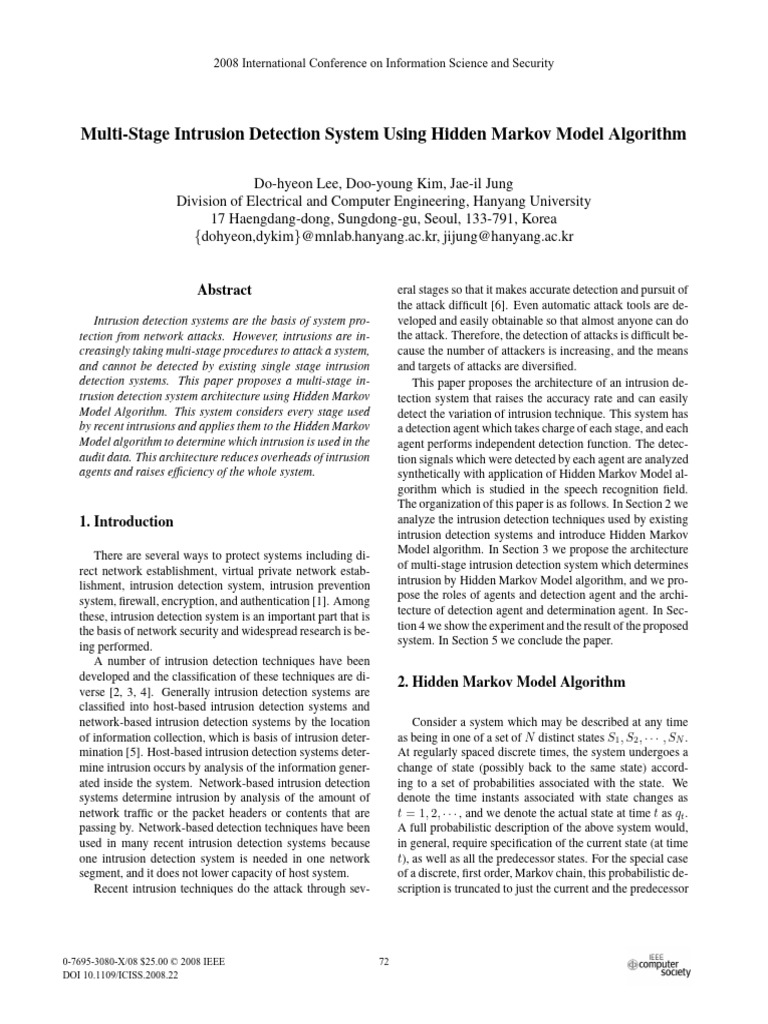 Multi-Stage Intrusion Detection System | PDF | Network Socket | Denial ...