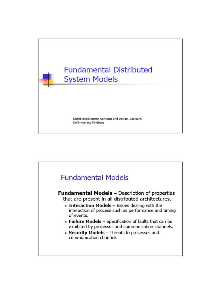 Fundamental Models of Distributed Systems | PDF | Distributed Computing ...