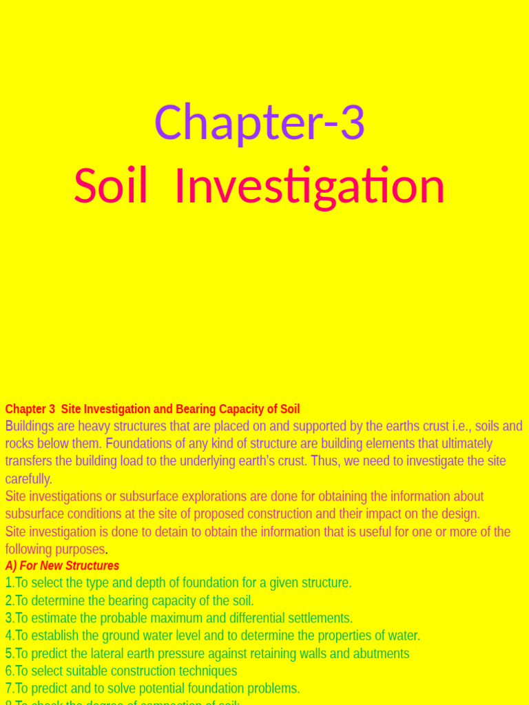 Soil Investigation and Classification Guide | PDF | Rock (Geology) | Clay