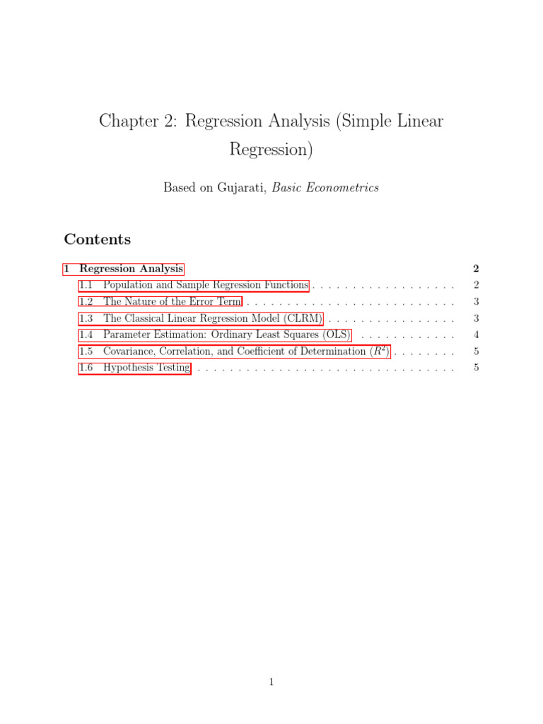 Chapter 2 - Regression Analysis | PDF | Linear Regression | Errors And ...