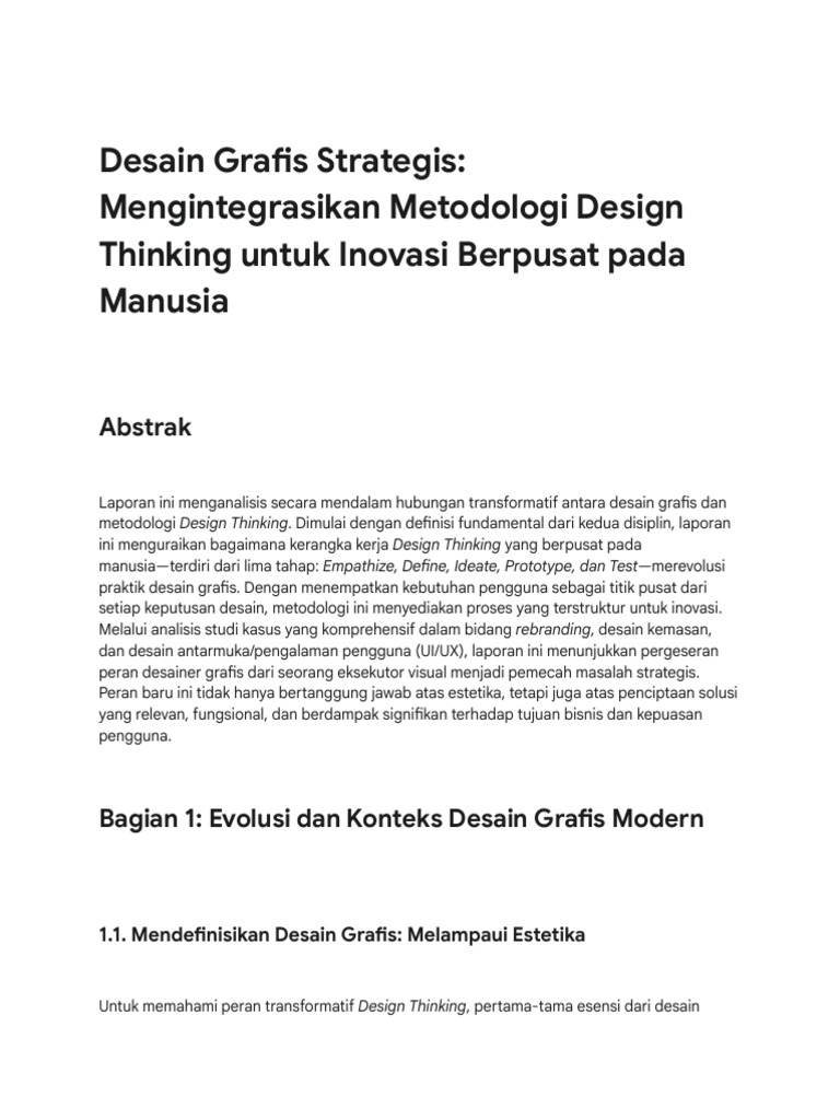 Desain Grafis Dan Design Thinking Komprehensif | PDF