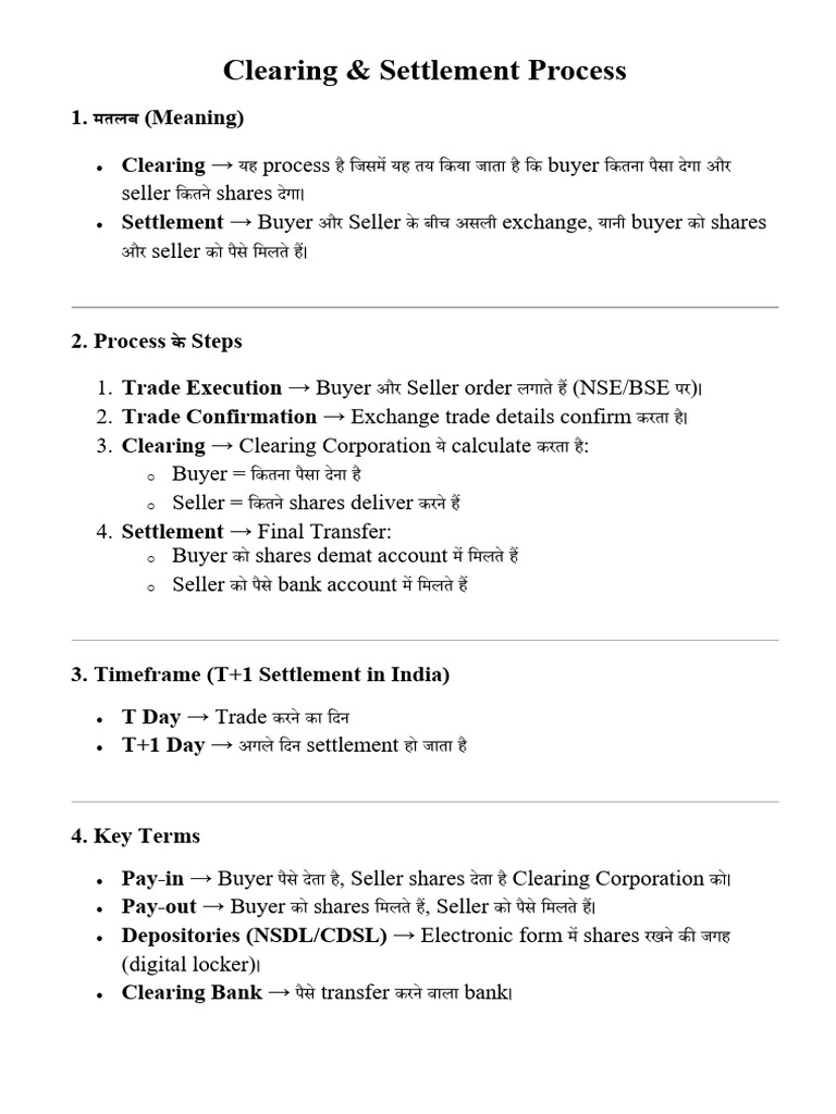 Clearing | PDF
