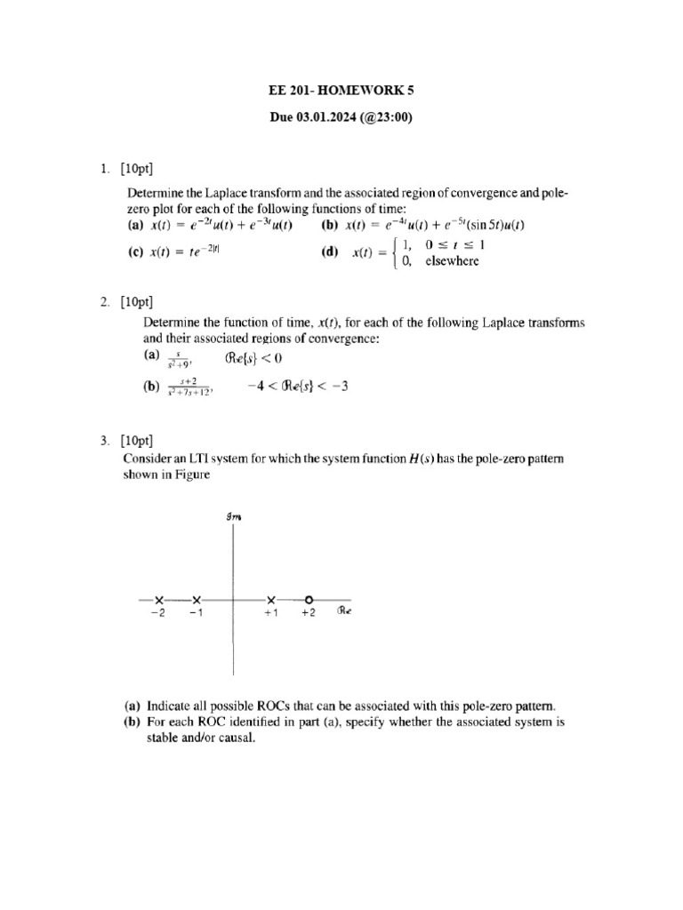 Ee201 HW6 | PDF