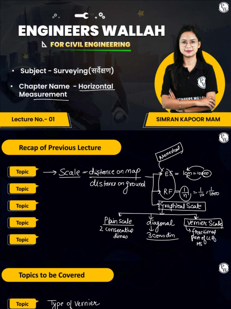 Horizontal Measurement 01 Class Notes | PDF