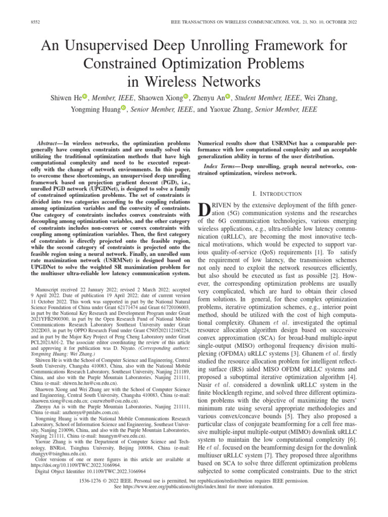 An Unsupervised Deep Unrolling Framework For Constrained Optimization ...