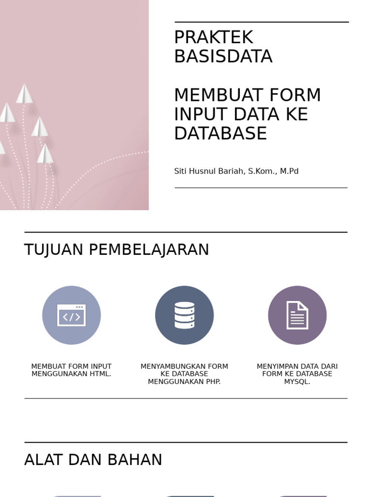 Praktek Basisdata - Form Input DB | PDF