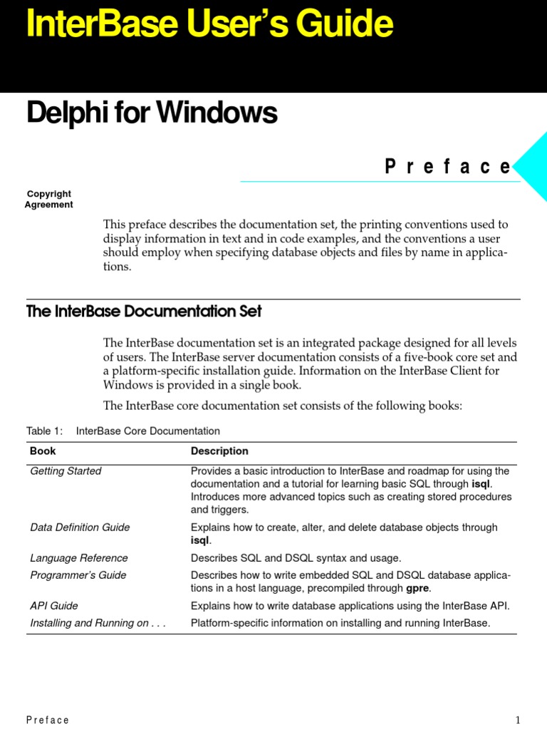 Borland - Delphi - InterBase | PDF | Database Transaction | Relational Database
