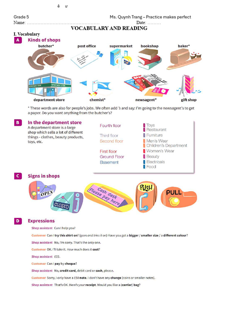 Vocabulary and Reading 2 | PDF