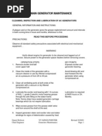 Diesel Engine Maintenance Checklist | PDF | Diesel Fuel | Diesel Engine