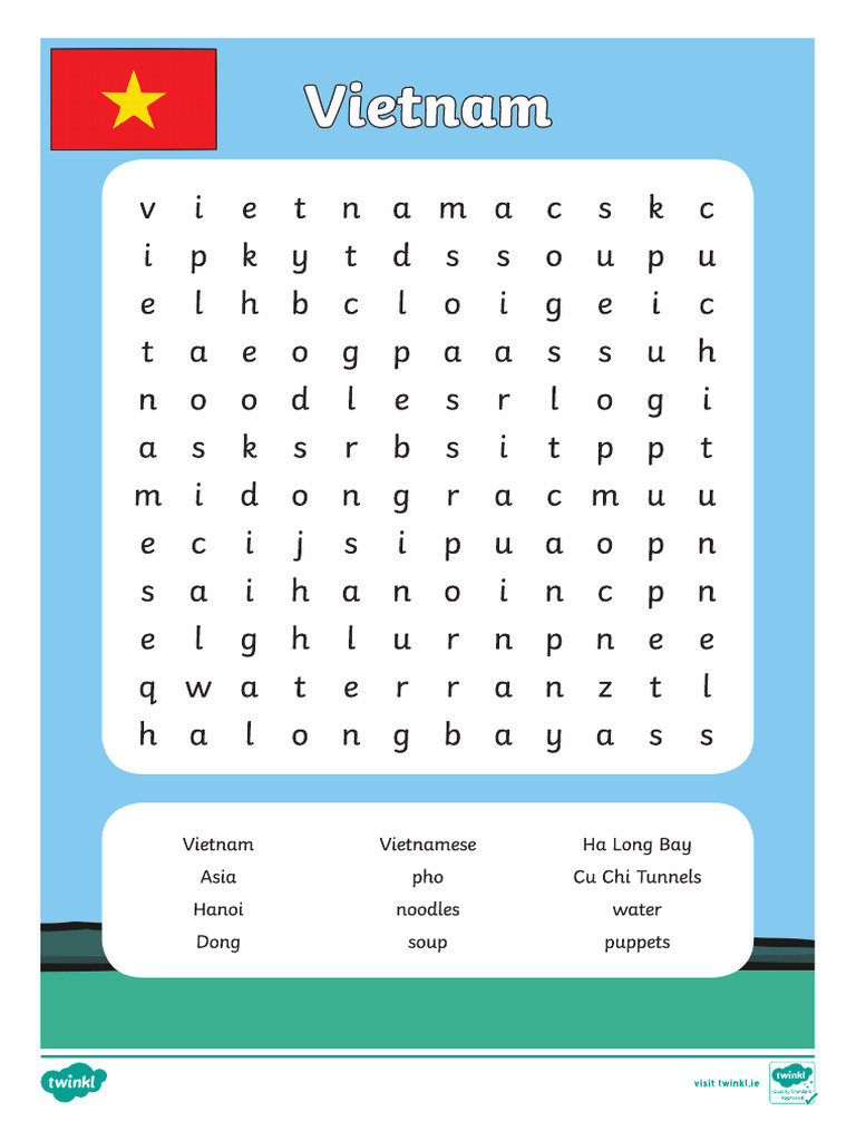 Roi G 25251 Vietnam Word Search | PDF
